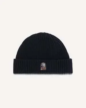 PARAJUMPERS Beanie In Ribbed Knit With Logo