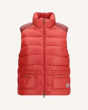 Moncler Frelon Down-filled Vest - Red