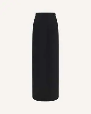 MAISON MARGIELA Long Skirt With Back Slit - Black