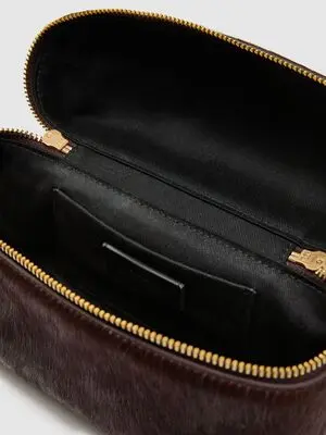REISS Ines Vanity Crossbody Bag - Chocolate