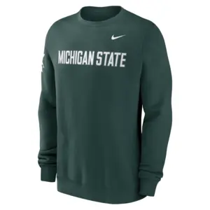 Nike Michigan State Sideline Club College Pullover Crew - Green