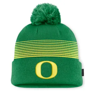 Nike Oregon Sideline Peak College Cuffed Pom Beanie - Green