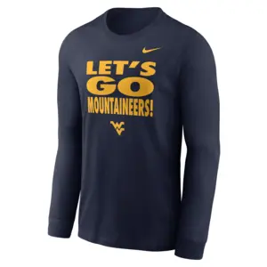 Nike West Virginia Mountaineers Dri-fit Long Sleeve T-shirt - Blue