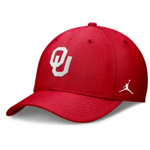 JORDAN Oklahoma Classic Brand Dri-fit College Hat - Red