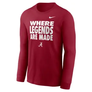Nike Alabama Sideline Slogan Dri-fit College Long-sleeve T-shirt - Red