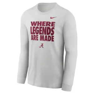 Nike Alabama Sideline Slogan Dri-fit College Long-sleeve T-shirt - Grey