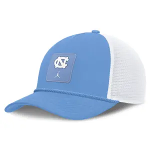 JORDAN North Carolina Sideline Gameday Rope Brand College Trucker Adjustable Hat - Blue
