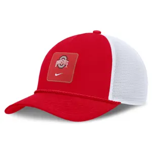 Nike Ohio State Sideline Gameday Rope College Trucker Adjustable Hat - Red