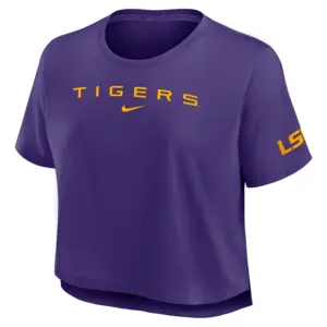 Nike Lsu Premium Performance Dri-fit Cropped Top - Purple