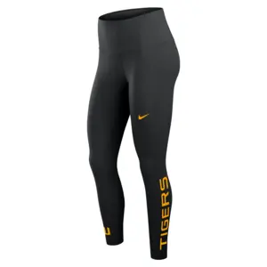 Nike Lsu Zenvy Dri-fit College High Rise 7/8 Leggings - Black