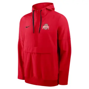 Nike Ohio State Anorak 1/2-zip Hooded Jacket - Red