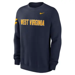 Nike West Virginia Sideline Club College Pullover Crew - Blue
