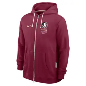 Nike Florida State Sideline Standard Issue Dri-fit College Full-zip Hoodie - Red