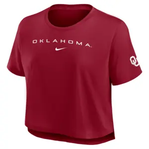 Nike Oklahoma Premium Performance Dri-fit Cropped Top - Red