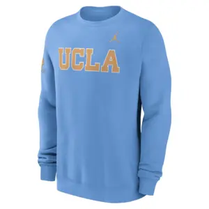 JORDAN Ucla Sideline Club Brand College Pullover Crew - Blue