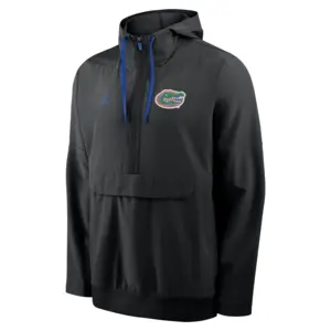JORDAN Florida Sideline Anorak Brand College 1/2-zip Hooded Jacket - Black