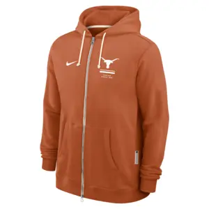 Nike Texas Sideline Standard Issue College Full-Zip Hoodie Orange