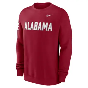 Nike Alabama Sideline Club College Pullover Crew - Red