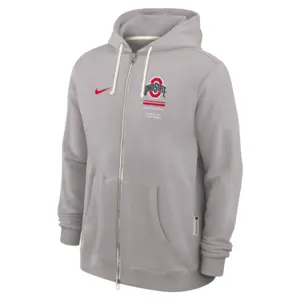 Nike Ohio State Standard Issue Full-zip Hoodie - Grey