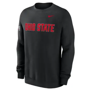 Nike Ohio State Sideline Club College Pullover Crew - Black
