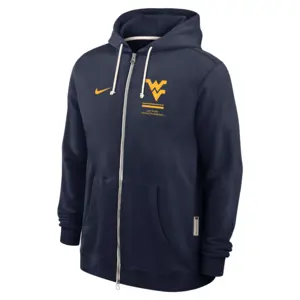 Nike West Virginia Sideline Standard Issue Full-zip Hoodie - Blue
