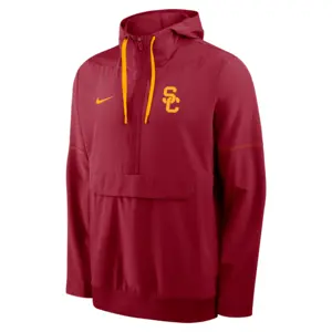 Nike Usc Anorak College 1/2-zip Hooded Jacket - Red