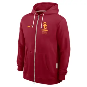 Nike Usc Sideline Standard Issue Full-zip Hoodie - Red