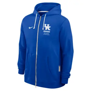 Nike Kentucky Sideline Standard Issue Dri-fit College Full-zip Hoodie - Blue