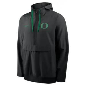 Nike Oregon Sideline Anorak College 1/2-zip Hooded Jacket - Black
