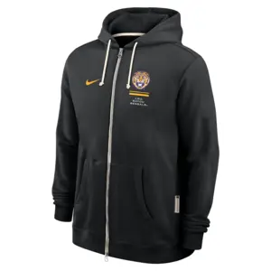 Nike Lsu Sideline Standard Issue Full-zip Hoodie - Black