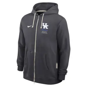 Nike Kentucky Sideline Standard Issue Dri-fit College Full-zip Hoodie - Grey