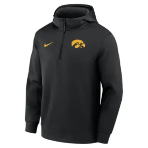 Nike Dri-fit College 1/4-zip Hoodie - Black