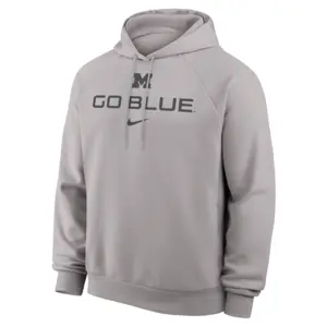 Nike Michigan Premium Performance Dri-fit College Pullover Hoodie - Grey