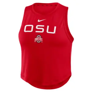 Nike Ohio State One Dri-fit Cropped Tank Top - Red