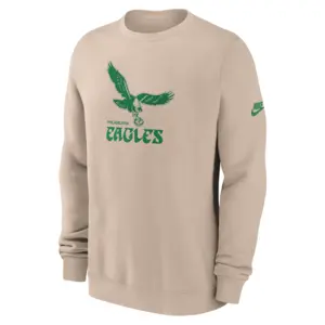 Nike Philadelphia Eagles Rewind Club Nfl Pullover Crew - Brown