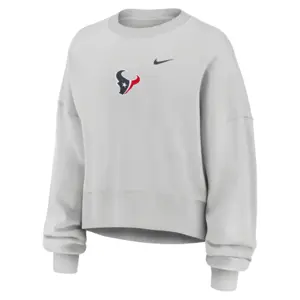 Nike Houston Texans Primetime Phoenix Nfl Oversized Pullover Crew - Grey