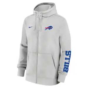Nike Buffalo Bills Club Nfl Full-zip Hoodie - Grey