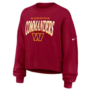 Nike Washington Commanders Rewind Phoenix Nfl Oversized Pullover Crew - Red