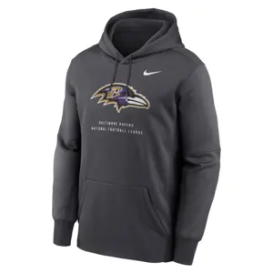 Nike Baltimore Ravens Therma Nfl Pullover Hoodie - Grey