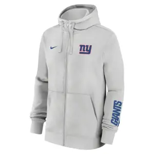Nike New York Giants Club Nfl Full-zip Hoodie - Grey