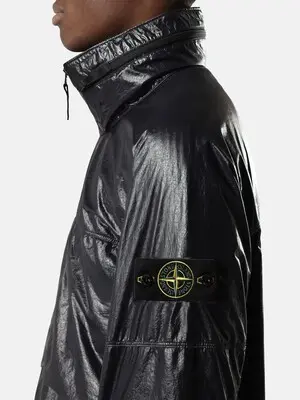 Stone Island Long-sleeved Casual Jacket With Stand-up Collar And Zip Closure