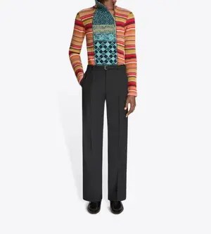 Dries Van Noten Preston Tailored Belted Bootcut Pants