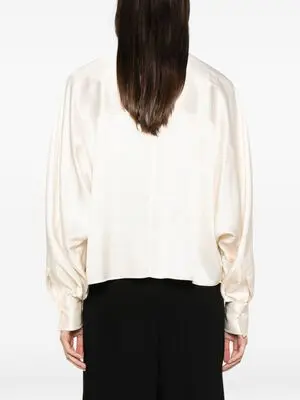 Brunello Cucinelli Balloon Sleeve Silk Shirt