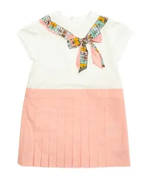 Fendi Short Sleeve Pleated Dress - No