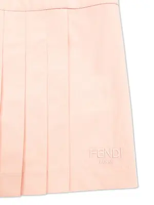Fendi Short Sleeve Pleated Dress