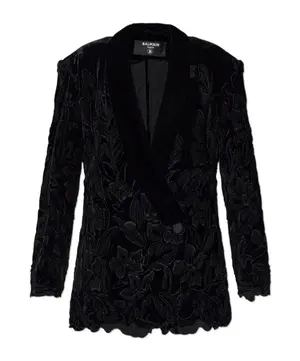 Balmain Jacquard Velvet Blazer - No
