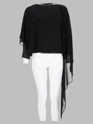 MAISON MARGIELA Asymmetrical Draped Blouse