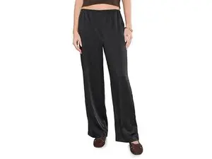 Madewell The Devon Pants Satin Clothing Dark Chicory - Black