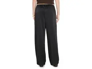 Madewell The Devon Pants Satin Clothing Dark Chicory - Black