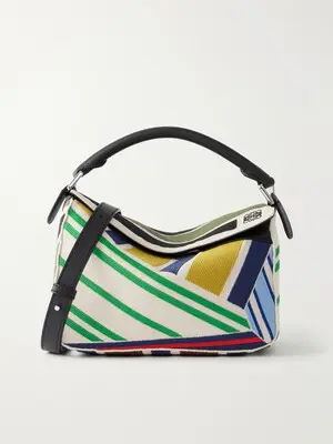 Loewe Puzzle Edge Small Embroidered Canvas Messenger Bag - Multi